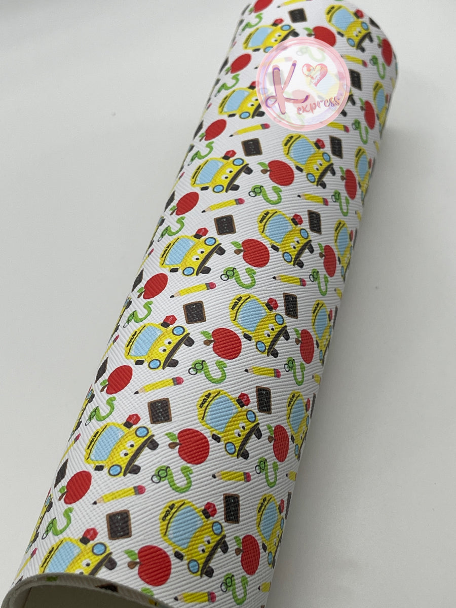 School Bus with Worm & Apple – Kexpress Supplies